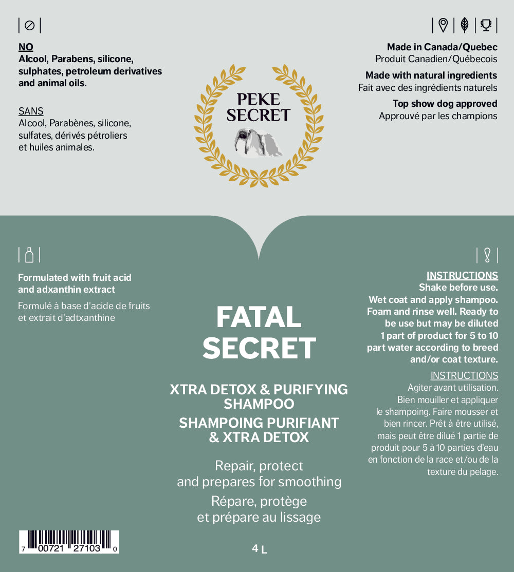Natural shampoo for dogs and cats FATAL SECRET – Peke Secret