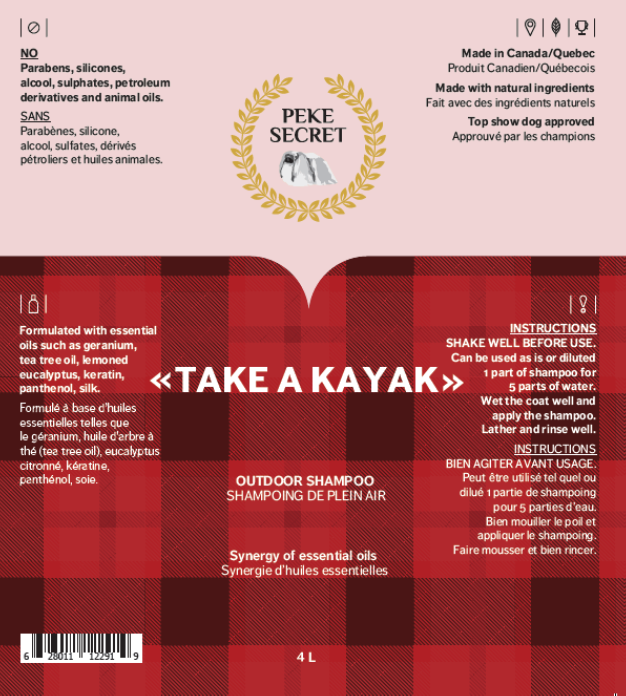 Natural dog shampoo “TAKE A KAYAK” – Peke Secret